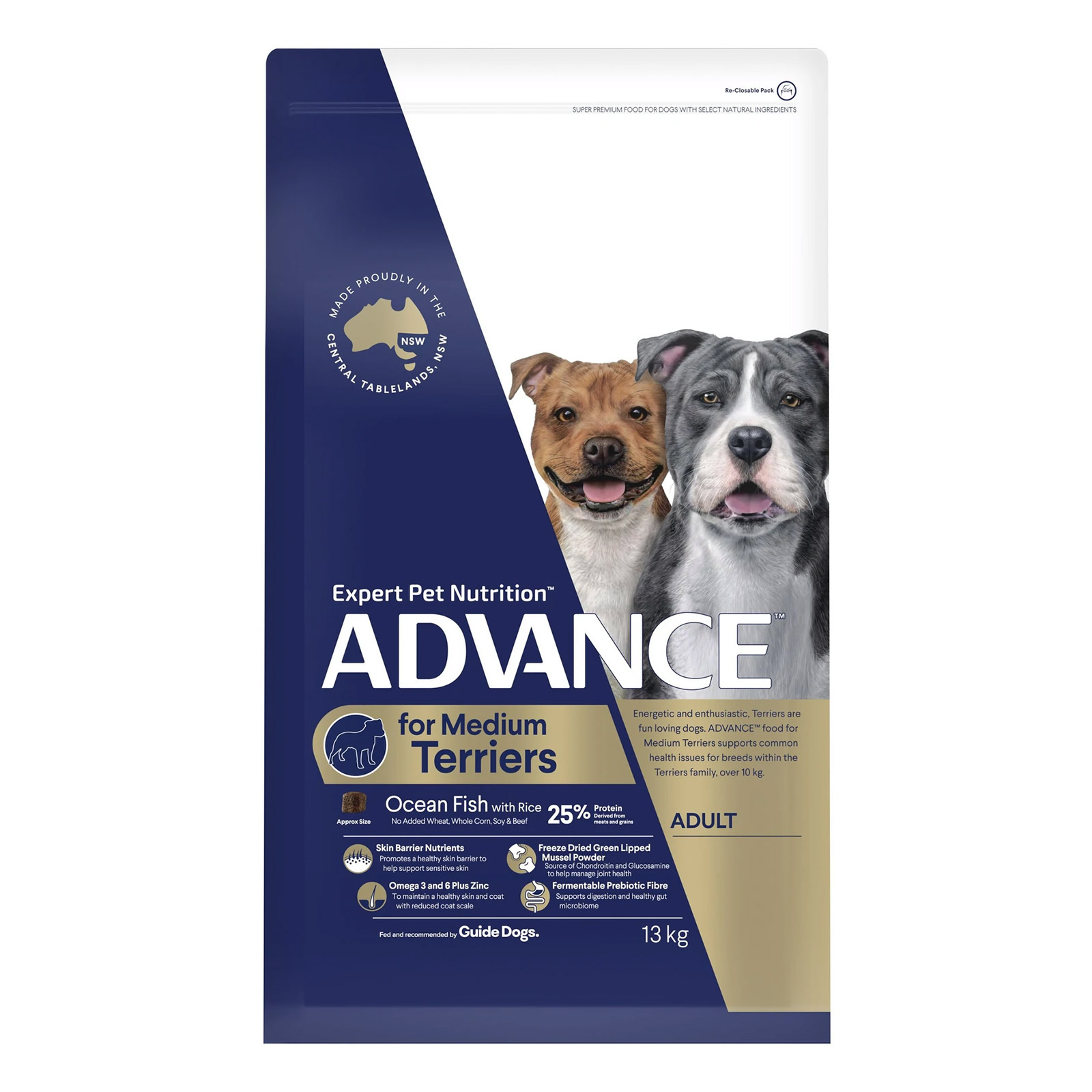 Buy Advance Dog Medium Terriers - Ocean Fish With Rice - Free Shipping