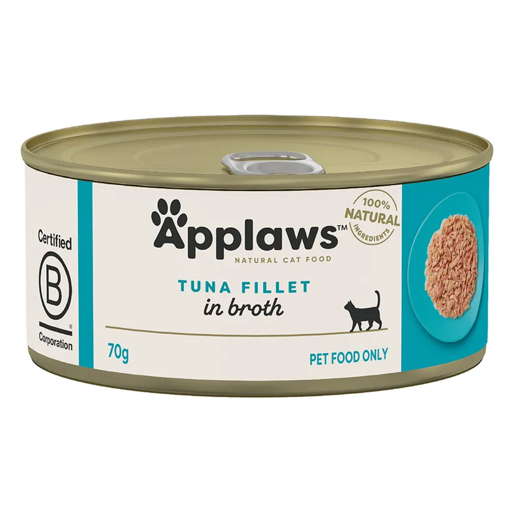 Buy Applaws Natural Tuna Fillet In Broth Wet Cat Food 70gm - Free Shipping