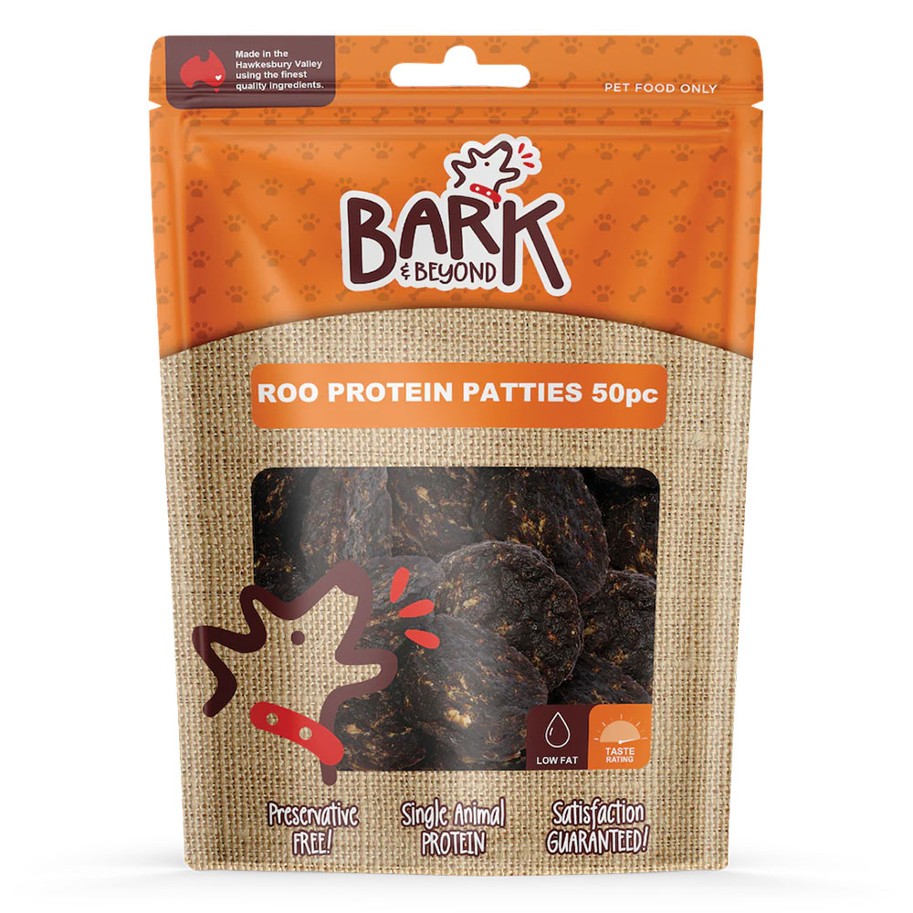 Buy Bark & Beyond Kangaroo Protein Patties Dog Treats - Free Shipping