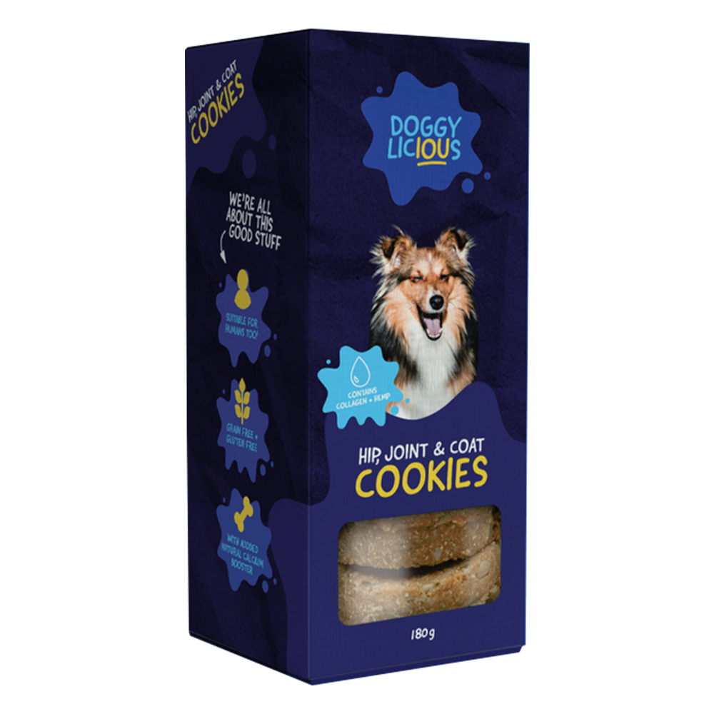 Buy Doggylicious Hip, Joint & Coat Cookies For Dogs - Free Shipping