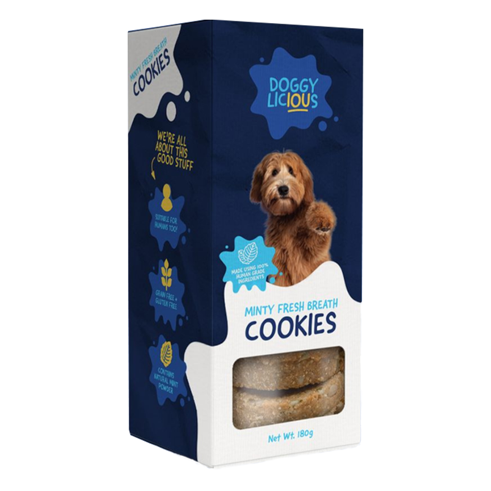 Buy Doggylicious Minty Fresh Breath Cookies For Dogs - Free Shipping