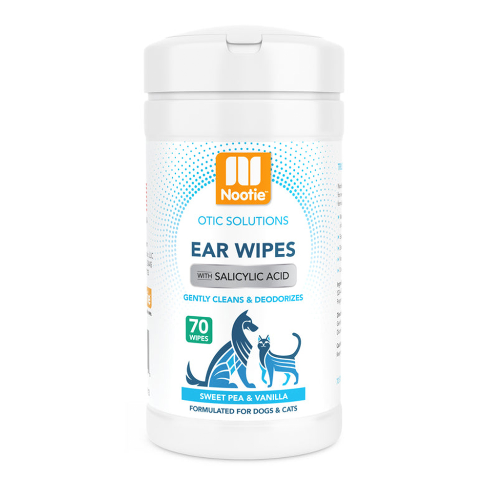 Buy Nootie Otic Solutions Ear Wipes With Salicylic Acid For Dogs & Cats ...