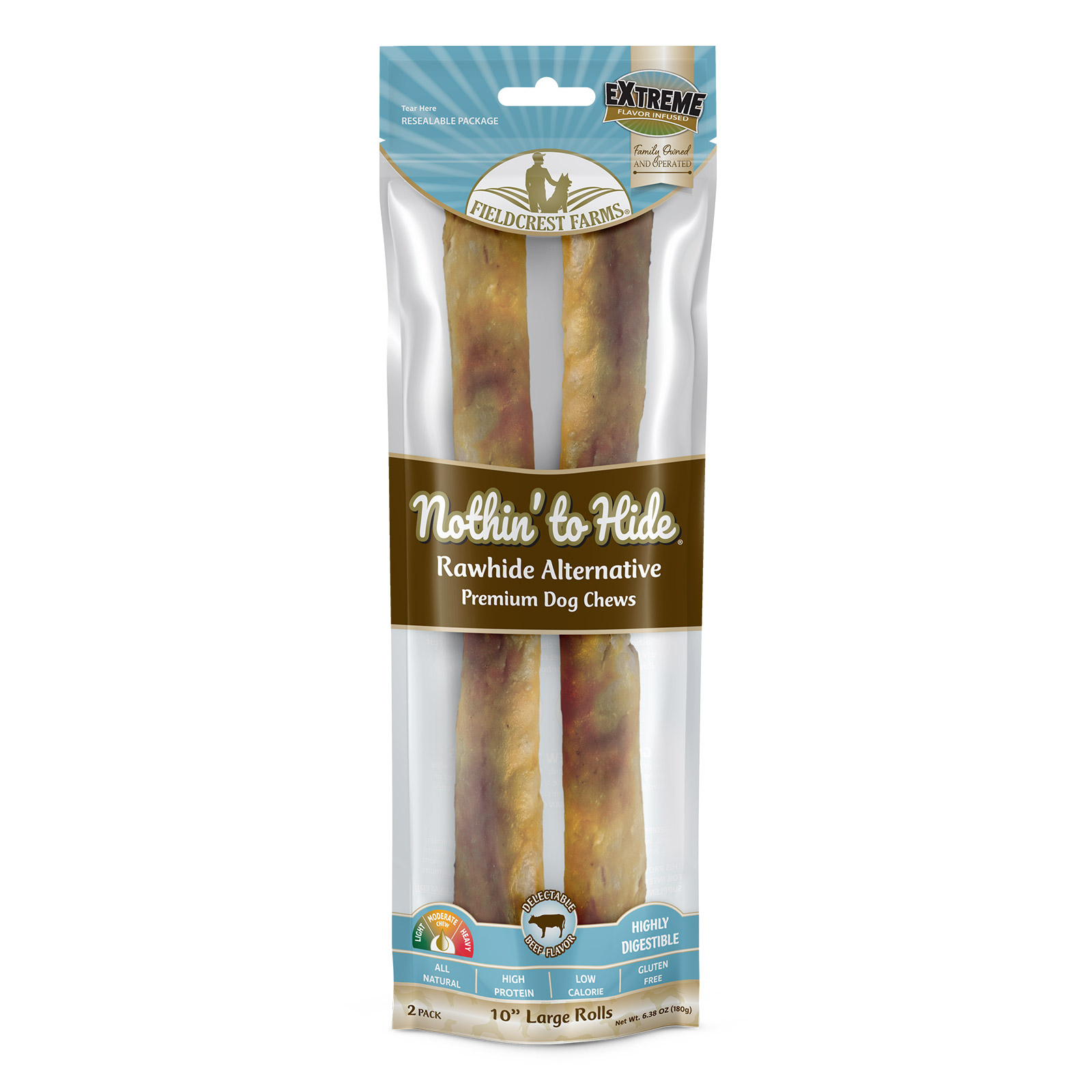 Buy Nothin' To Hide Beef Roll Large 10 Inch 2 Piece - Free Shipping