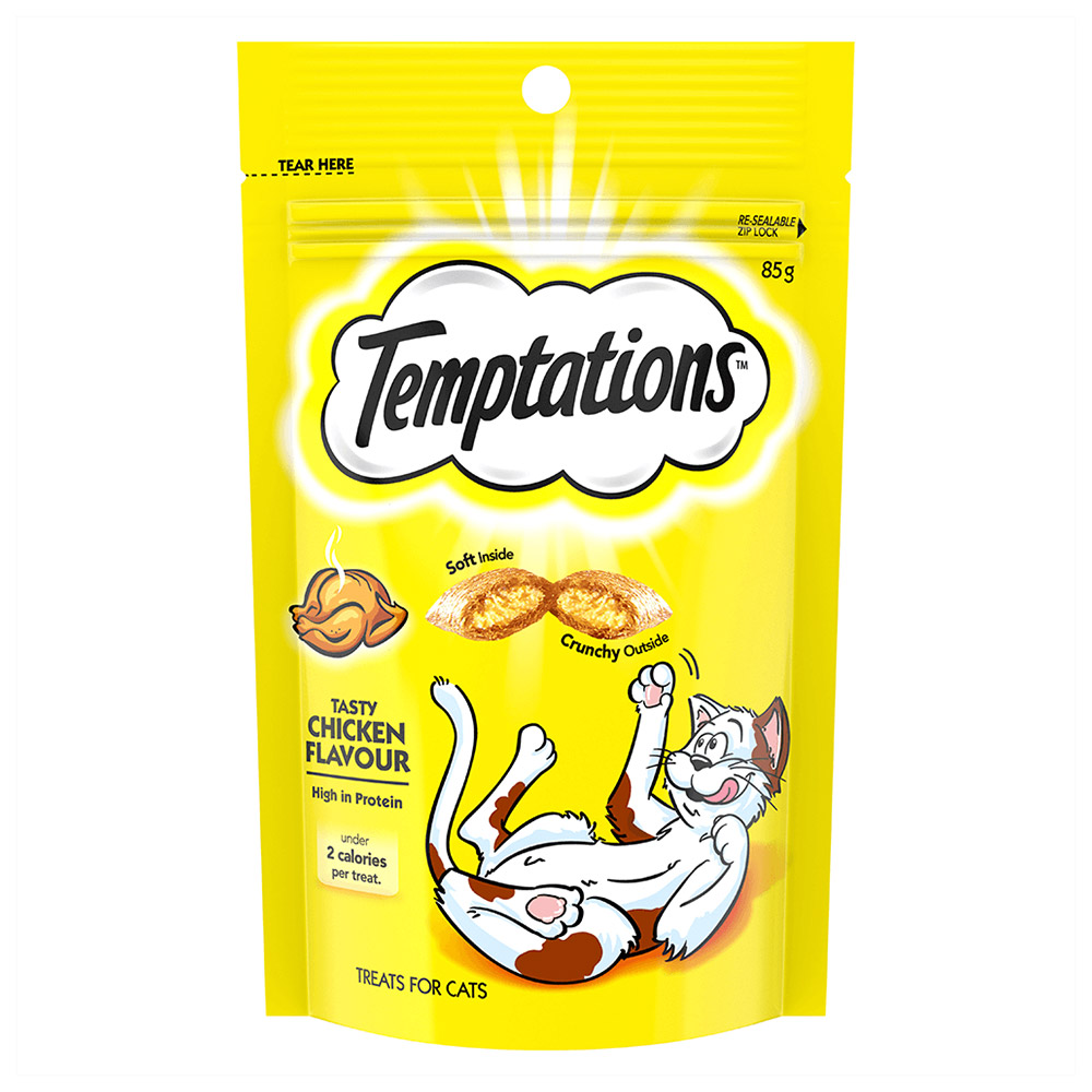 Buy Temptations Tasty Chicken Cat Treats 85gm - Free Shipping