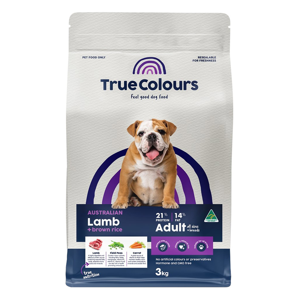 Buy True Colours Lamb And Brown Rice Adult Dry Dog Food - Free Shipping