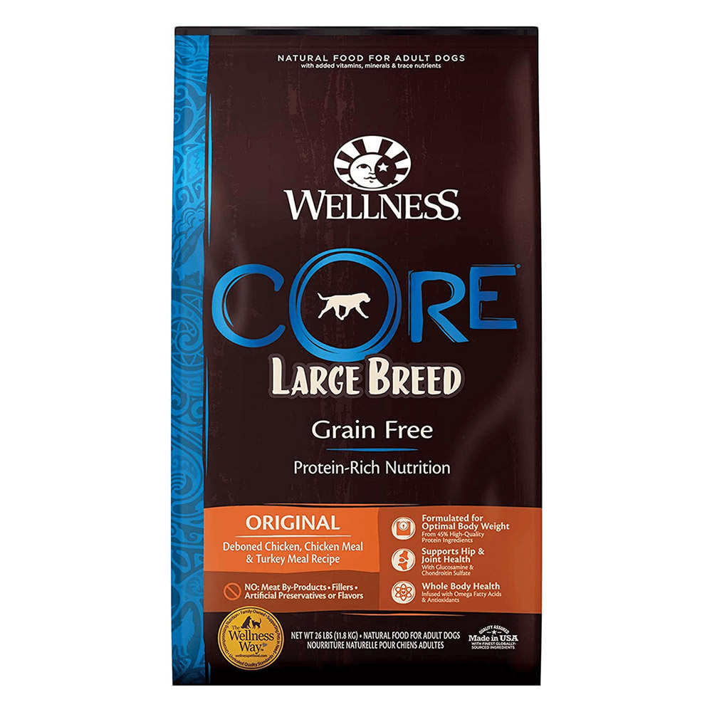 Buy Wellness Core Grain Free Large Breed Adult Formula Deboned Chicken ...