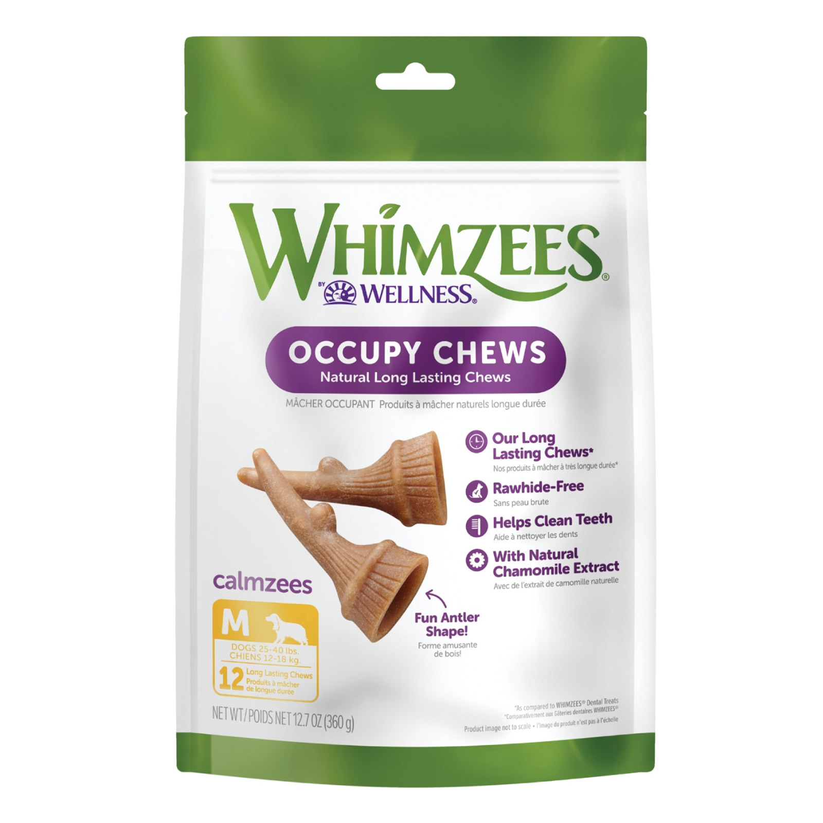 Buy Whimzees Occupy Calmzees Antler Value Bag Dog Dental Treats Medium ...