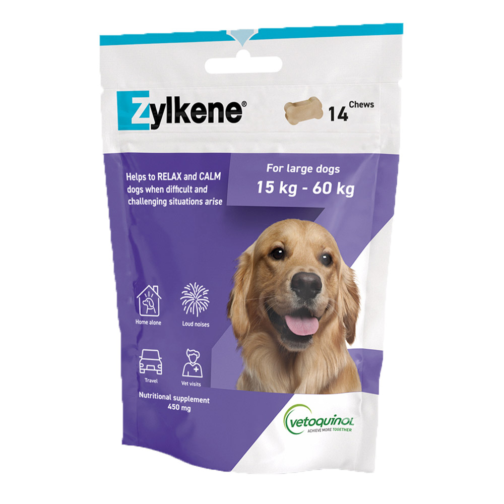Buy Zylkene Nutritional Supplement Calming Chews For Large Dogs 15-60kg ...