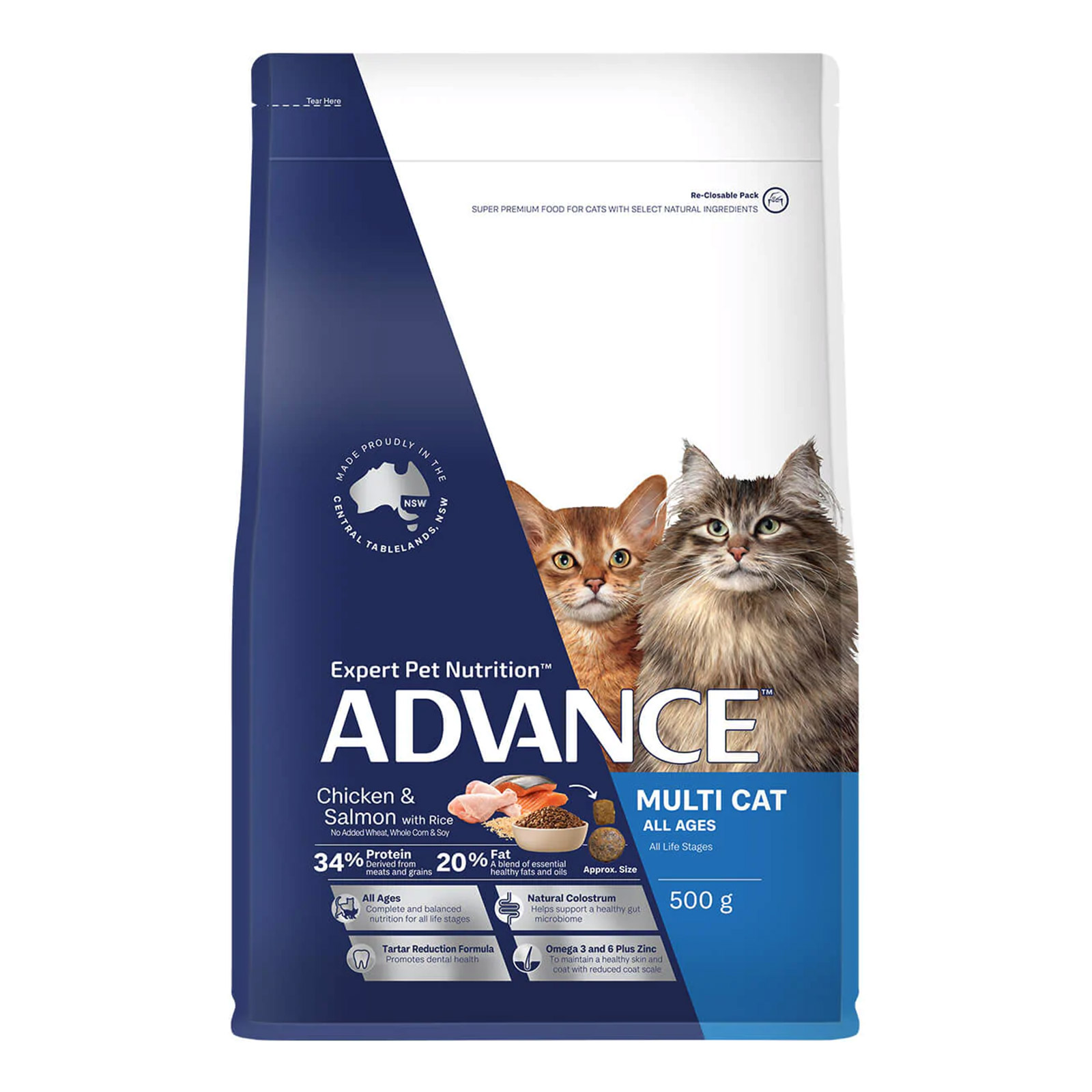 Buy Advance Multi Cat All Ages Dry Cat Food Chicken & Salmon With Rice ...
