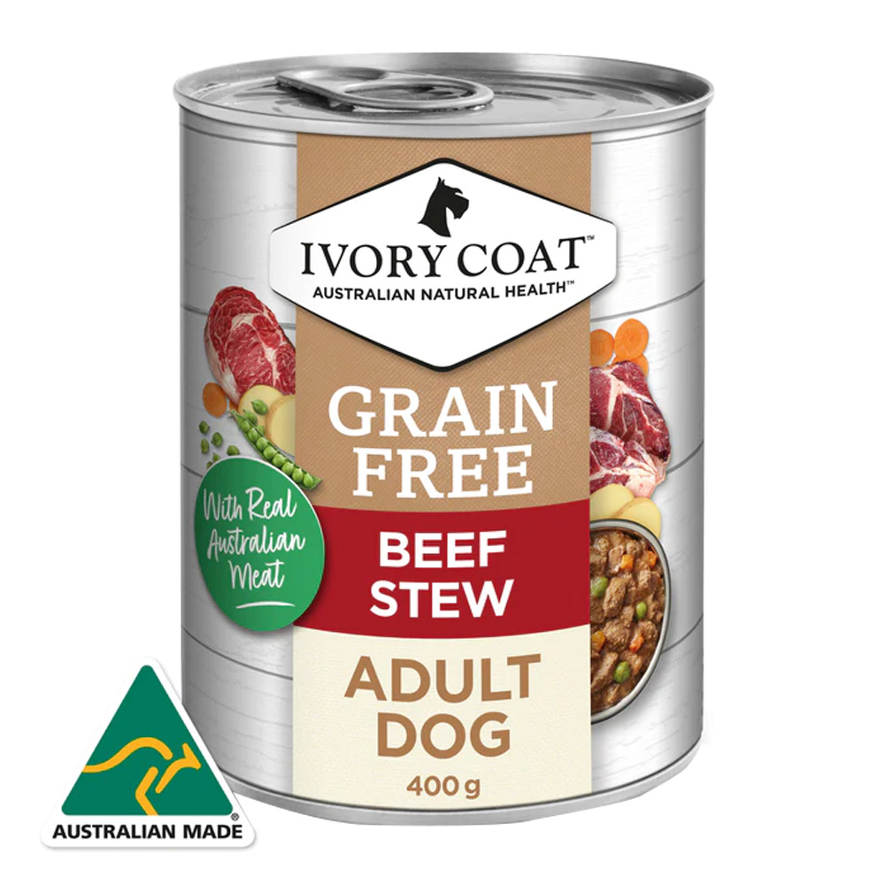 Buy Ivory Coat Holistic Nutrition Beef Stew Adult Wet Dog Food 400g X ...