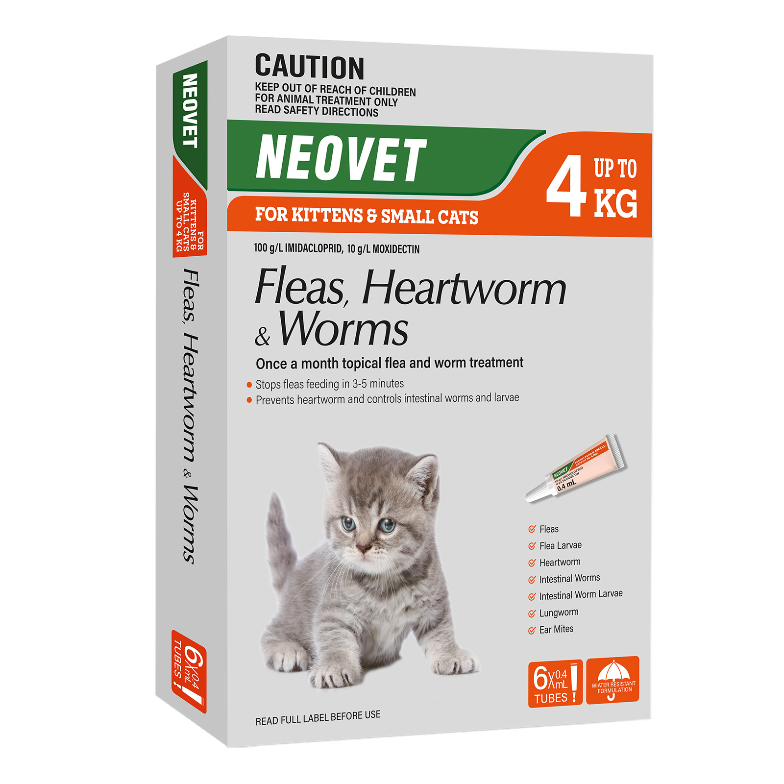 Buy Neovet Flea And Worming For Kittens And Small Cats Upto 4kg - Free ...