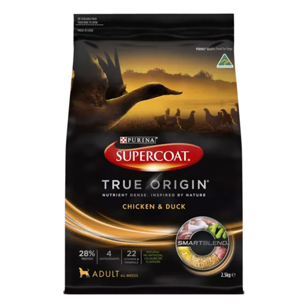 Buy Supercoat True Origin Chicken & Duck Adult All Breeds Dry Dog Food ...