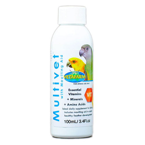 Buy Vetafarm Multivet Liquid With Moulting Aid For Birds 50 Ml - Free ...